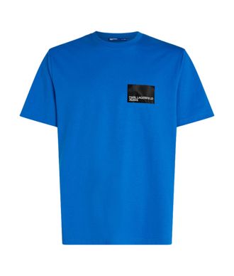 Karl Lagerfeld REGULAR FIT KURZARM-LOGO-T-Shirt, BLAU, XS