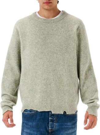 Cycle Homme, Pulls, Vert, Taille: S Alpaga Tricot Uni Ras du Cou