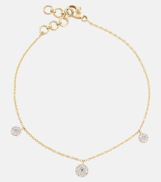 Stone and Strand Bracelet Disco en or 10 ct et diamants