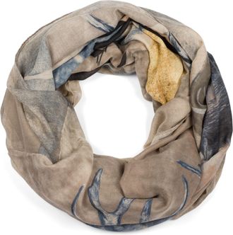 styleBREAKER Schlauchschal Loop Schal mit Hirsch Print