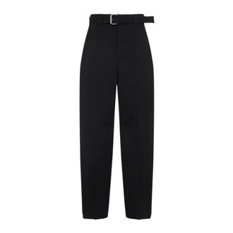 Bottega Veneta Femme, Pantalons, Noir, Taille: 38 FR Pantalon Noir En Laine &Eacute;l&eacute;gant Silhouette Chic