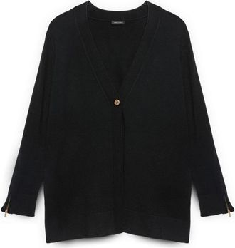 Fiorella Rubino Damen, Strickwaren, Schwarzk, LGr&ouml;&szlig;e