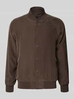 Bugatti Blouson aus Seide mit Rei&szlig;verschlusstaschen