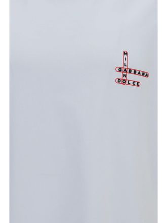 Dolce & Gabbana Mens Cotton T-Shirt Optic White T-Shirts And Polos