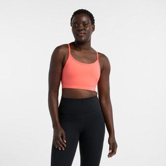 New Balance Damen NB Essential Yoga Bra in Rot, Poly-Strick, Gr&ouml;&szlig;e XS