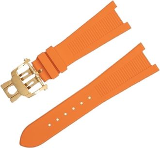 Generic TYKHGFS for Strap for Watchband 5711/5712 Interface Wristband Accessories Fluororubber WatchBands Gold End Link