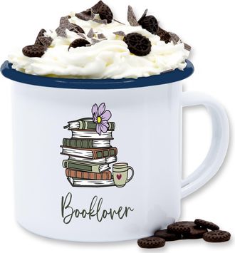 Shirtracer Emaille Tasse Blechtasse - Statement - Geschenke Booklover Geschenk B&uuml;cherliebhaber Geschenke Book Lover I Booklover Gifts I Booklovers I Leseratte Ge