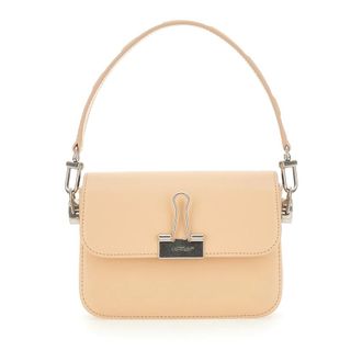 Off-white Schultertasche aus schlichtem Binderleder - - Bags - Damen - Beige - ONE SIZE