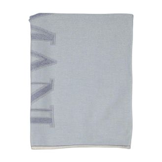 Emporio Armani Ch&acirc;le avec logo jacquard - Femme - Accessoires - Bleu - Taille: ONE Size