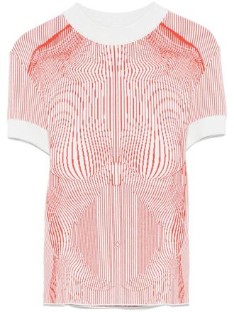 Jean Paul Gaultier t-shirt Morphing Pinstripes - Vert
