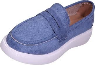 Generic Mocassins larges pour femme - Bout rond - &Eacute;l&eacute;gantes - Classiques - Polyvalentes - Respirantes - Confortables - &Agrave; enfiler - Chaussures d&eacute;contract&eacute;es - 