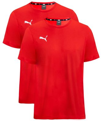Puma T-Shirt Kinder 2er Pack Doppelpack - Red - Gr. 140