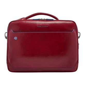 Piquadro Leder 15-6 Laptoptasche mit H&uuml;lle f&uuml;r iPad Pro 12-9 - - Bags - Herren - Rot - ONE SIZE