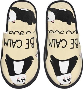 Generic Pantoufles Panda Faisant Du Yoga Antid&eacute;rapant Pantoufles DH&ocirc;tel Unisexe Chausson Hotel Pour Homme H&ocirc;tel Invit&eacute; L