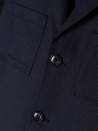 Emporio Armani Cotton-Linen Blazer - Blue