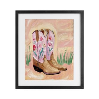 Stupell Industries Gerahmter Druck unter Glas, Design von Kim Allen, 53,3 x 43,2 cm, Blumenmuster, Rosa