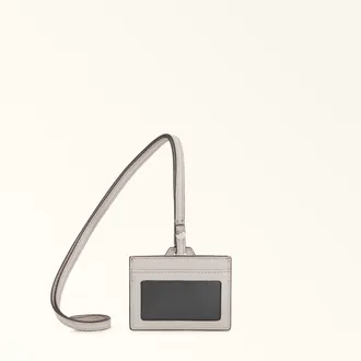 Furla Man Project Badge-halter Perla E Hellgrau Strukturiertes Kalbsleder Milos Herren