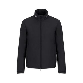 Emporio Armani Nylon-Blouson mit durchgehendem Rei&szlig;verschluss und verstaubarer Kapuze - - Jackets - Herren - Schwarzk - 2XL