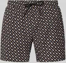 HUGO BOSS Regular Fit Badeshorts mit Allover-Muster Modell MANU NEW