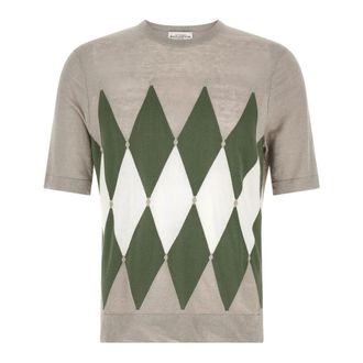 Ballantyne Homme, Tops, Gris, Taille: 3XL Argyle T-shirt