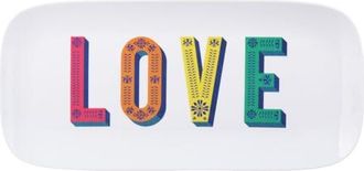 KASANOVA Maiolika Tablett Melamin 37,5 x 17,5 cm wei&szlig;