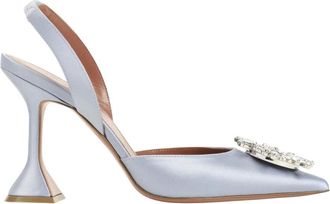 Amina Muaddi Femme, Chaussures, Bleu, Taille: 38 EU Slippers