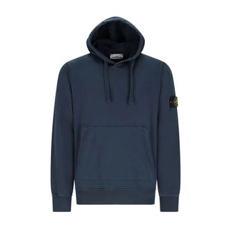 Stone Island Homme, Sweatshirts et sweats &agrave; capuche, Bleu, Taille: M Sweat &agrave; capuche zipp&eacute; avec badge logo