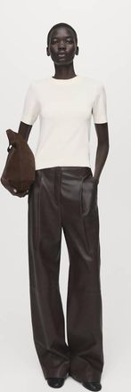 Mango Pull-over maille fine manches courtes &eacute;cru - Femme - 1XL - MANGO