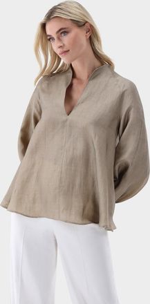 van Laack Kelchkragenbluse mit A-Linie