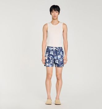 Sandro Short de bain &agrave; motif hippie