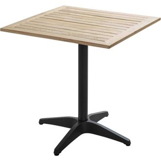 Oviala Table de jardin carrée plateau bois 70x70cm