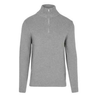 Bomboogie Homme, Pulls, Gris, Taille: M Pull avec col montant et fermeture &eacute;clair
