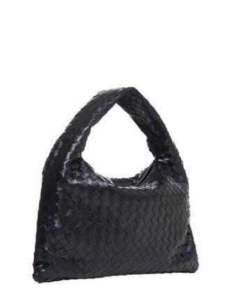 Bottega Veneta Womens Tote Bag Intrecciato Black Leather Calfskin Shoulder