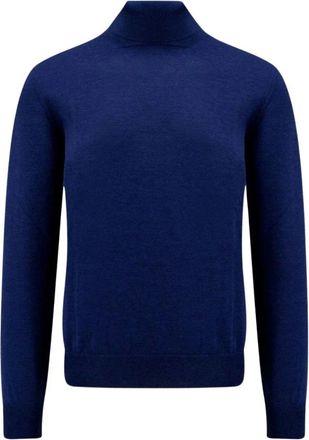 Gran Sasso Rippstrick-Rollkragenpullover - - Knitwear - Herren - Blau - 2XL