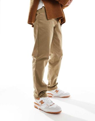 Farah Norwood - Pantalon chino style workwear coupe classique en velours côtelé - Beige-Neutral