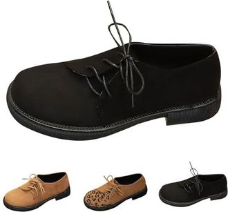 Generic Mocassins et mocassins pour femme, chaussures de marche avec talon plat, bout rond, ballerines, chaussures bateau &agrave; semelle plate, mocassins, style r&eacute;