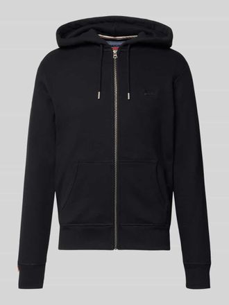 Superdry Sweatjacke mit Kapuze und Logo-Stitching