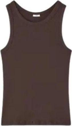 Joseph Femme, Tops, Brun, Taille: 40 FR Comfort Cotton Tank Top