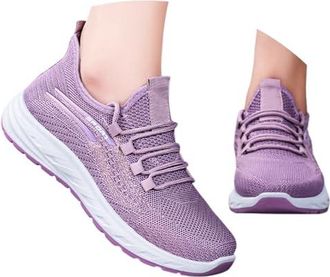 Generic Chaussure Femme Ete Pas Cher Baskets sans La&ccedil;Age Lacet Legere Basket Enfiler Facile Plat Marche Sport Chaussures D&eacute;contract&eacute;es en Toile Jogging Peu Pr