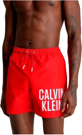 Calvin Klein Herren Badehose Medium Drawstring Lang, Rot (Cajun Red), M