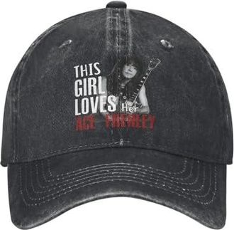 Generic Casquette Homme, Casquette Unisexe RIP Spaceman imprim&eacute;e Casual en Jean us&eacute; Kiss Band Rock Music Casquette de Baseball Cadeau r&eacute;glable