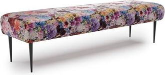 Cavadore Sitzbank Amba, Trendige Polsterbank 3-sitzig für Küche, Esszimmer oder Wohnküche / Küchenbank passend zum 3-Sitzer Amba / 159 x 52 x 54 / Jacquard Fla