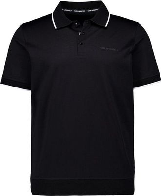 Karl Lagerfeld Herren Polo-Shirt schwarz Jersey