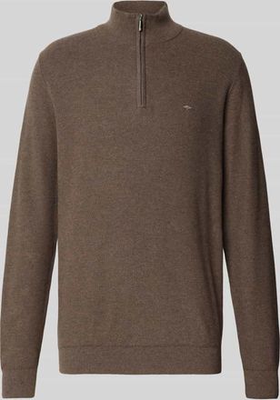 Fynch-Hatton Strickpullover mit Troyer-Kragen