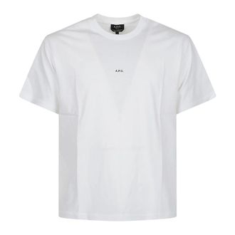 A.P.C. Boxy Micro Logo Gots T-Shirt - - Tops - Herren - Wei&szlig; - M
