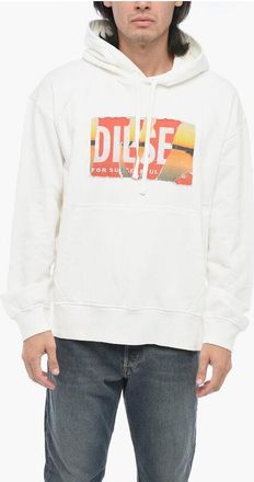 Diesel Brushed Cotton S-MACS-POFF-L1 Hoodie With Distressed Effcet size 3xl