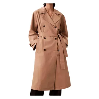 Calvin Klein Femme, Manteaux, Brun, Taille: 40 FR Trench Manteaux