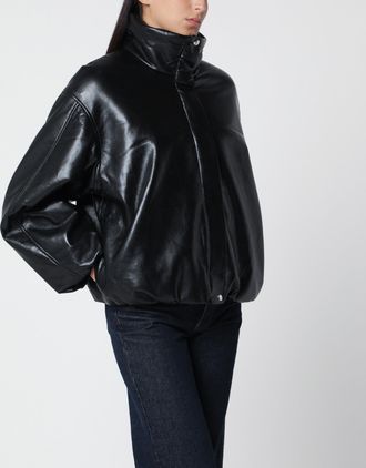 Anine Bing Cyrus Schwarze Jacke aus recyceltem Leder