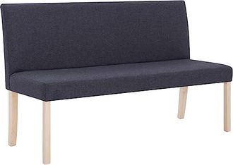 vidaXL Banc 139,5 cm Gris fonc&eacute; Polyester