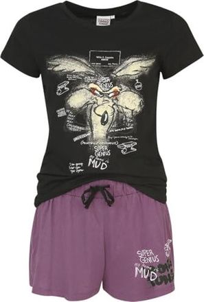 Looney Tunes Wile E Coyote Femme Pyjama Multicolore S 100% Coton Regular/Coupe Standard